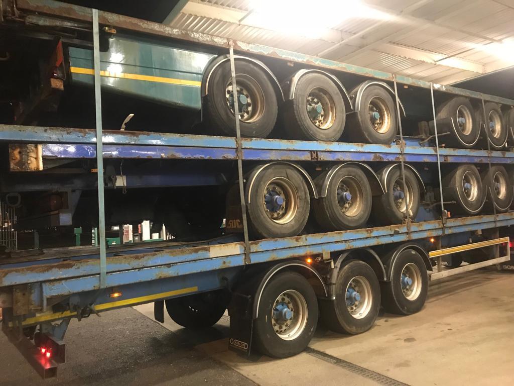 5 x SDC Tri axle Platform Flatbed transport trailers